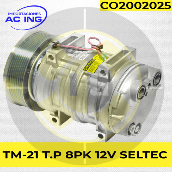 COMPRESOR TM21 8PK 12V SELTEC REF CO2002025 – IMPORTACIONES AC ING